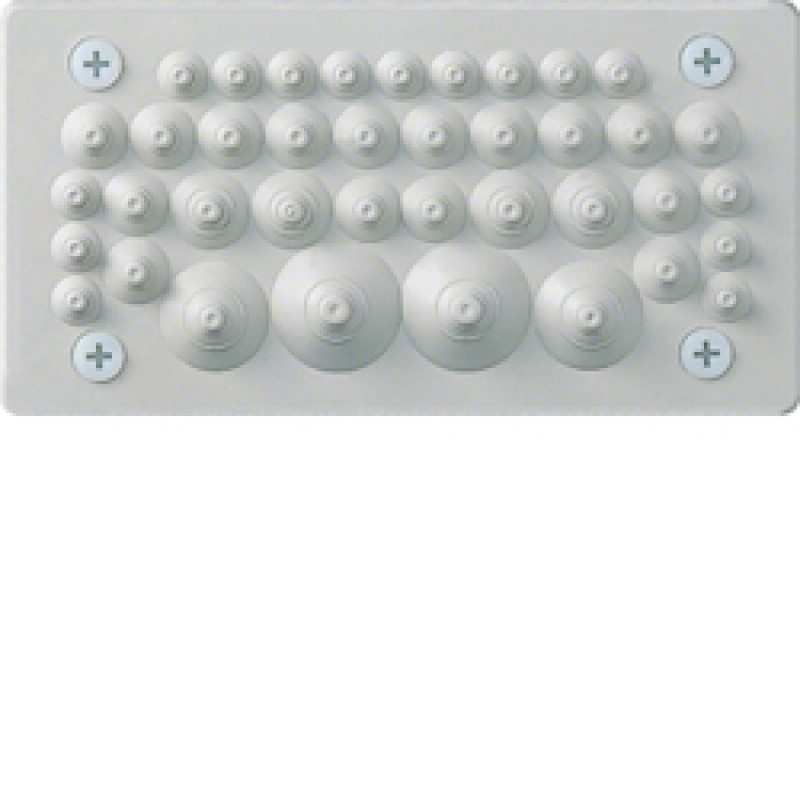 Hager FZ402 Plaque passe-câbles équip étanche - Elec-Boutique.fr