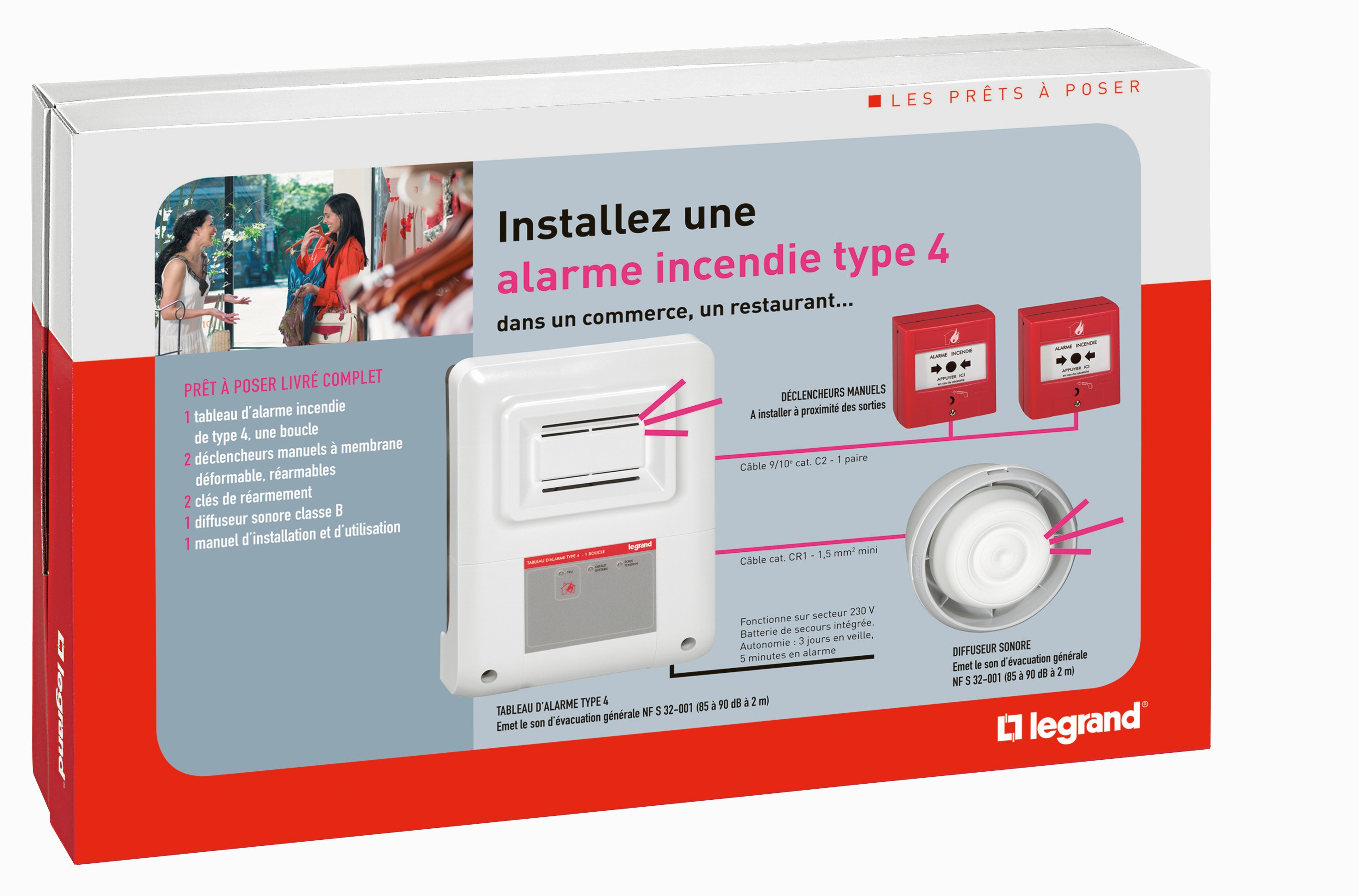 Tableau d'alarme incendie LEGRAND 040563 de type 4 - Elec-Boutique.fr